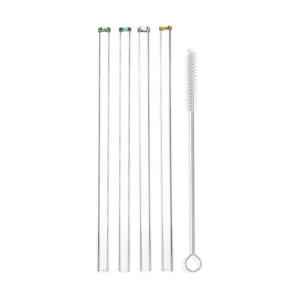 Juice and Smoothie Glass Straw Set | VAS Exclusive